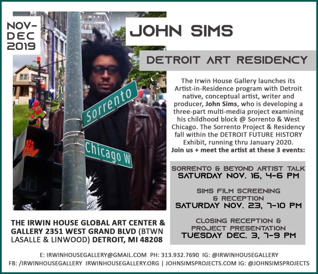 Sorrento & Beyond: John Sims Artist Residency – Irwin House Detroit